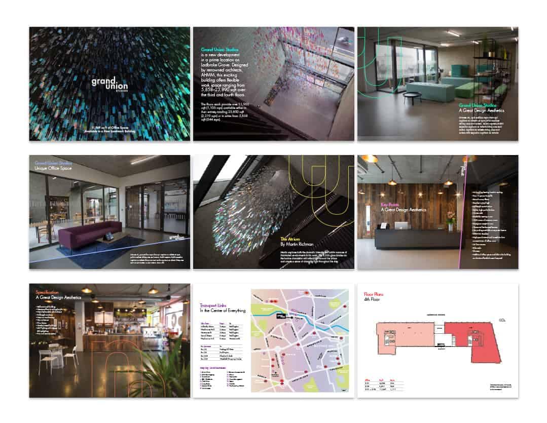 Grand Union Studios Brochure Design – Hummingbirdesign
